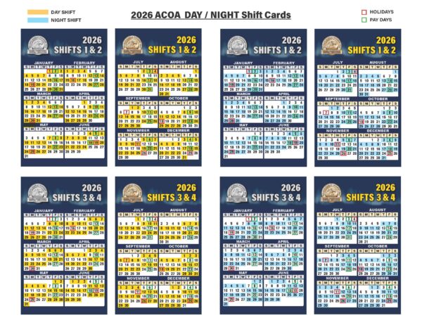 2026 Shift Calendars - Alaska Correctional Officers Association